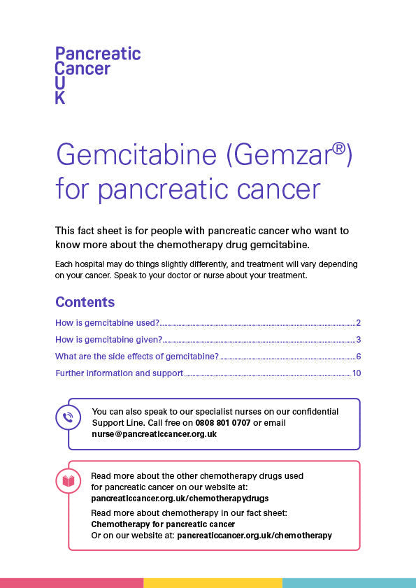 Gemcitabine (Gemzar) – Pancreatic Cancer UK