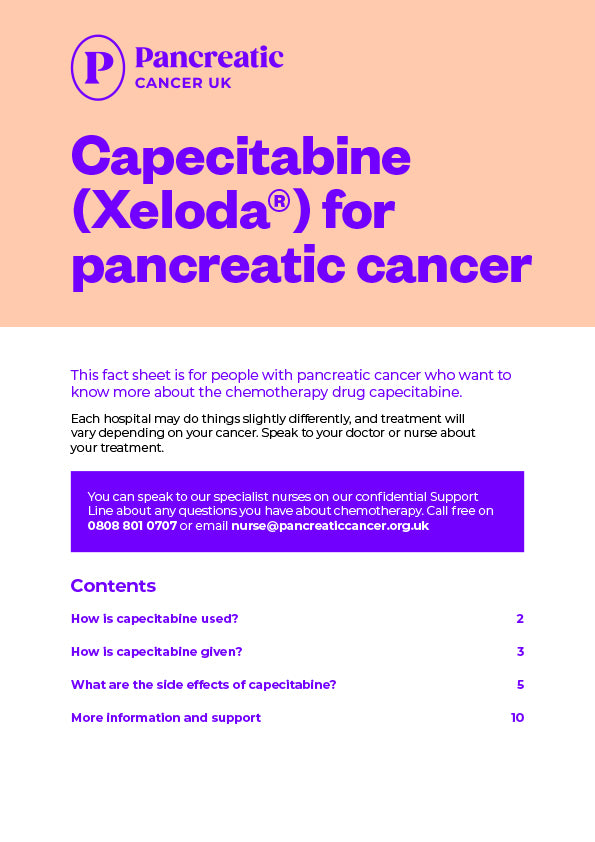 Capecitabine (Xeloda) – Pancreatic Cancer UK