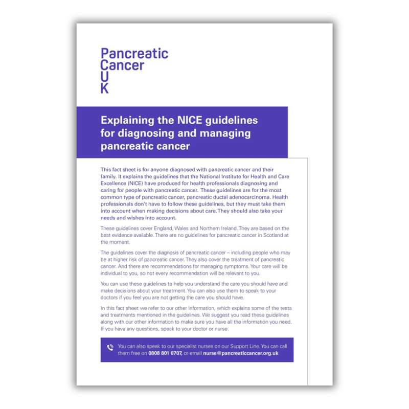 Explaining the NICE Guidelines for pancreatic cancer – Pancreatic Cancer UK