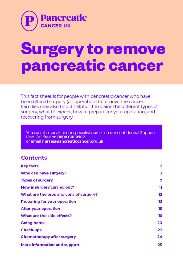 Surgery to remove pancreatic cancer – Pancreatic Cancer UK