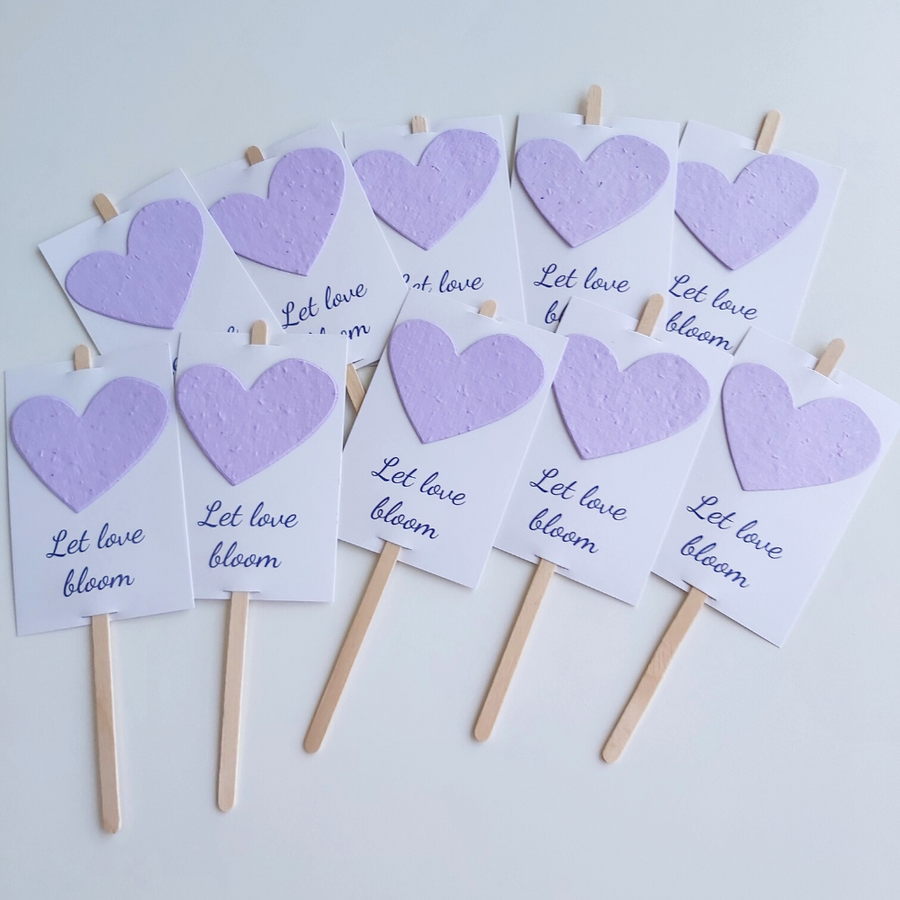 Wedding favour - seeded paper hearts (pack of 10) – Pancreatic Cancer UK
